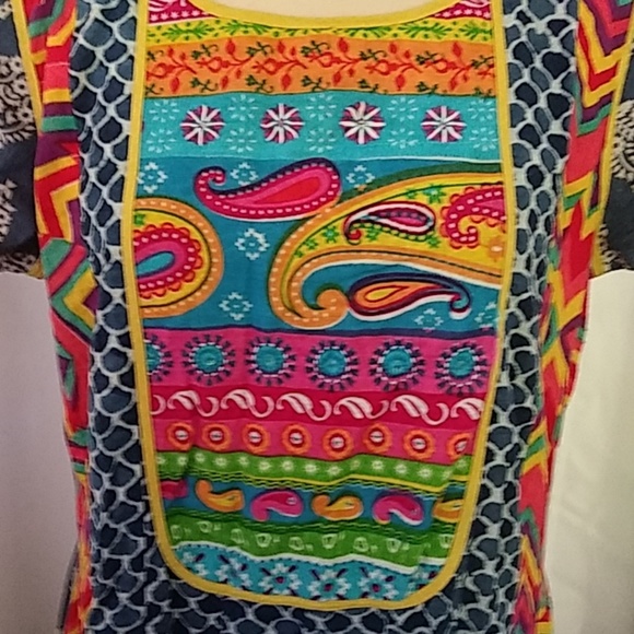 18 fire | Dresses | 8 Fire Multi Color Print Dress | Poshmark